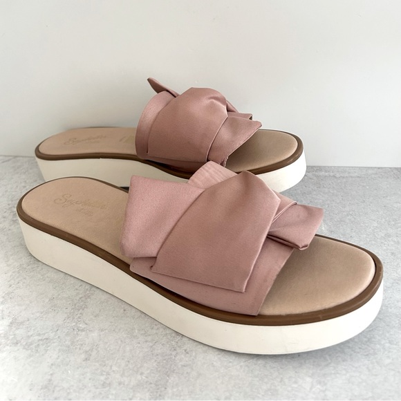 Seychelles | Shoes | Seychelles Short Board Pink Satin Platform Slide ...
